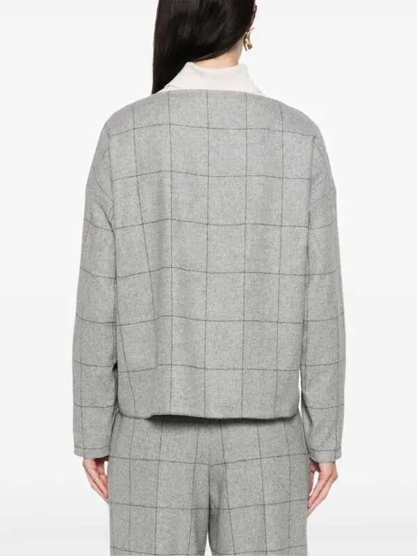 Emporio Armani Checked Boat-neck Sweater