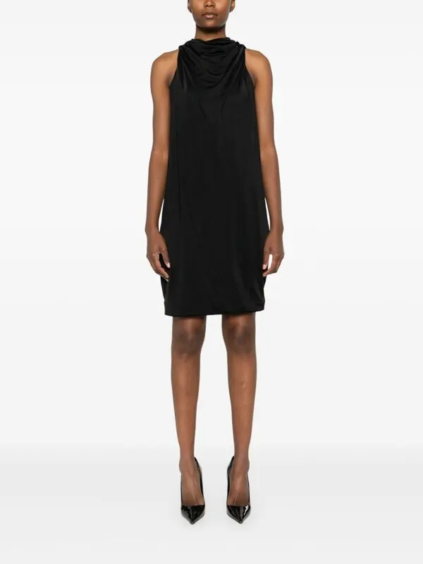 LANVIN Crystal-detail Mini Dress - Black