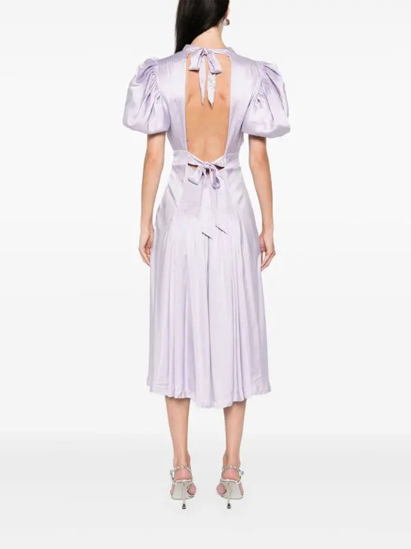 rotate satin midi dress Rotate Birger Christensen Satin Midi Slit Dress