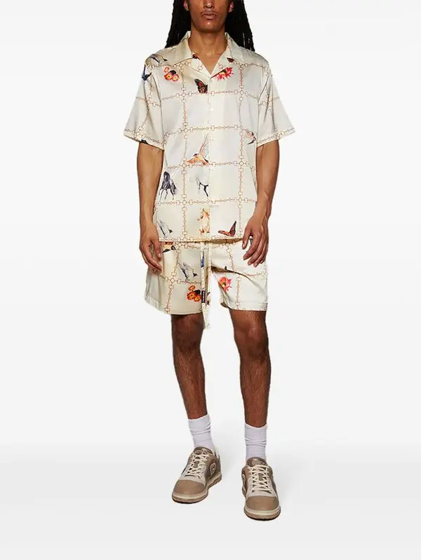 NAHMIAS Wildlife-print Shorts - Neutrals