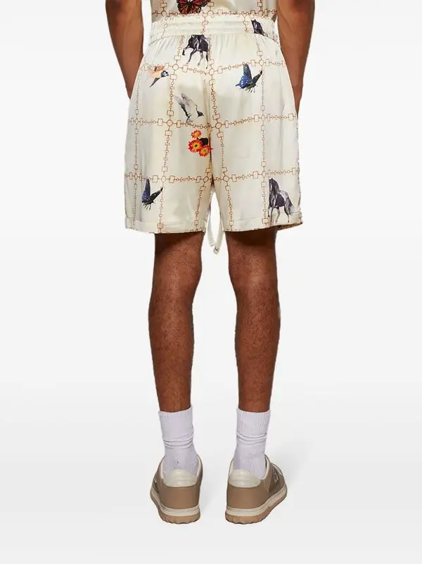 NAHMIAS Wildlife-print Shorts - Neutrals