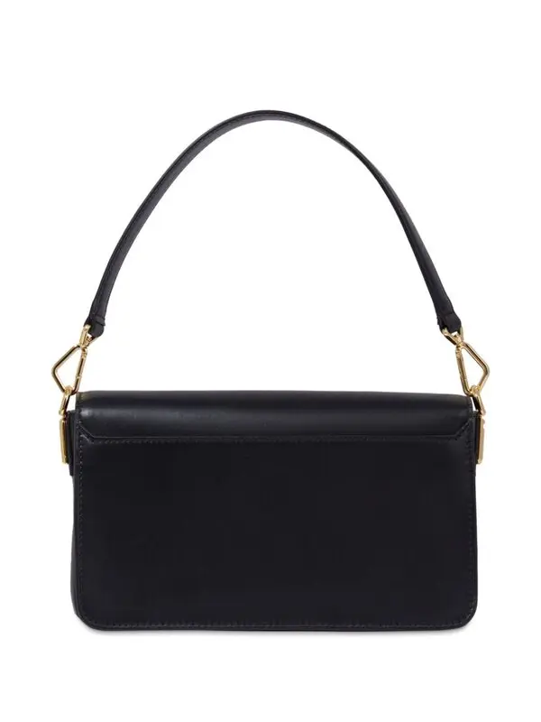 LANCEL Leather Flap Bag - Black
