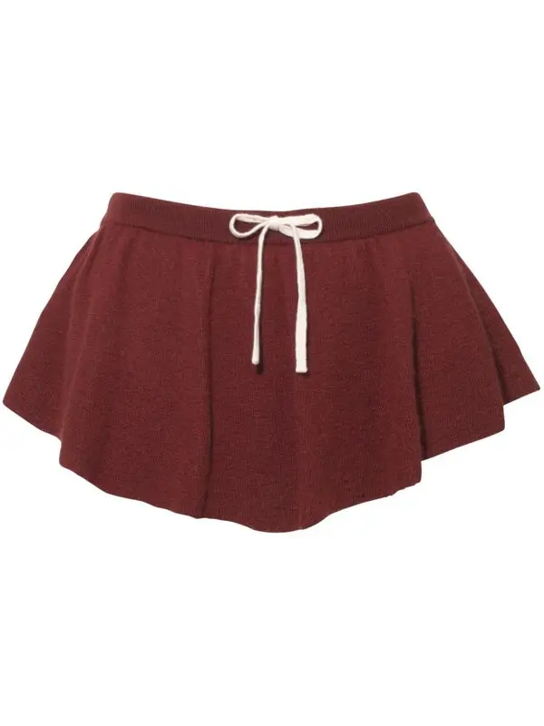 Cashmere In Love Windy Mini Skirt - Brown