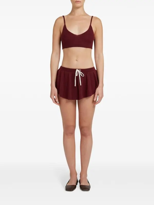 Cashmere In Love Windy Mini Skirt - Brown