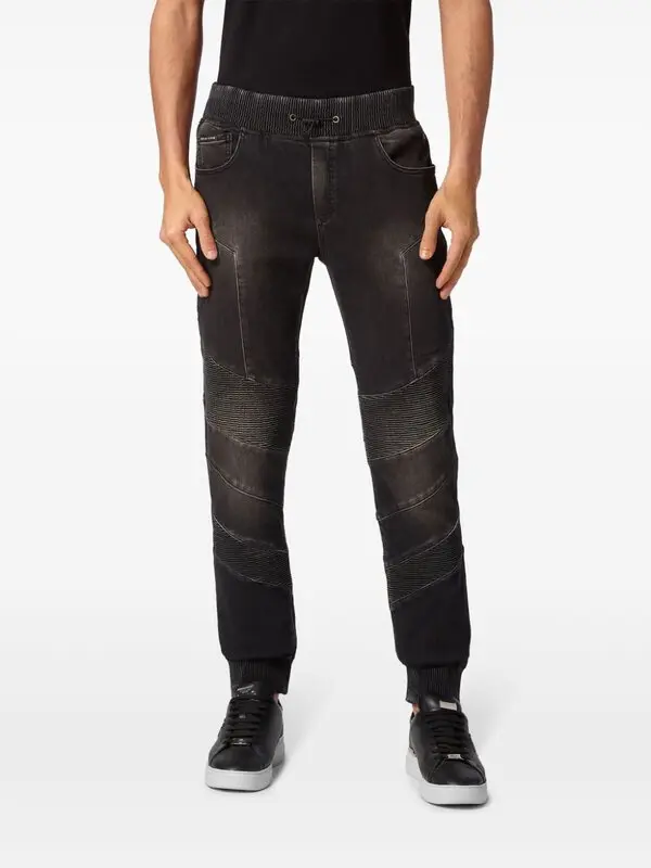 Philipp Plein Logo-appliqué Tapered Jeans