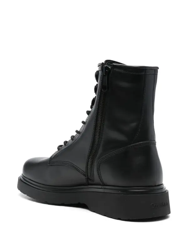 Calvin Klein Lace-up Leather Boots