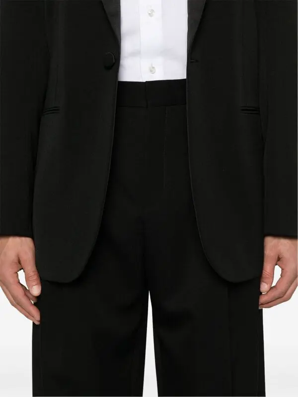 Saint Laurent Wide-leg Grain De Poudre Trousers