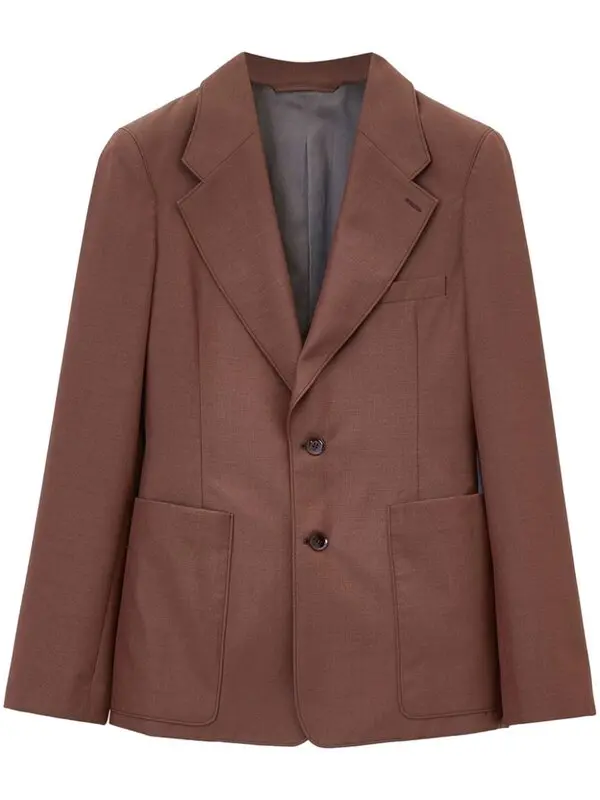 LEMAIRE Single-breasted Blazer - Brown