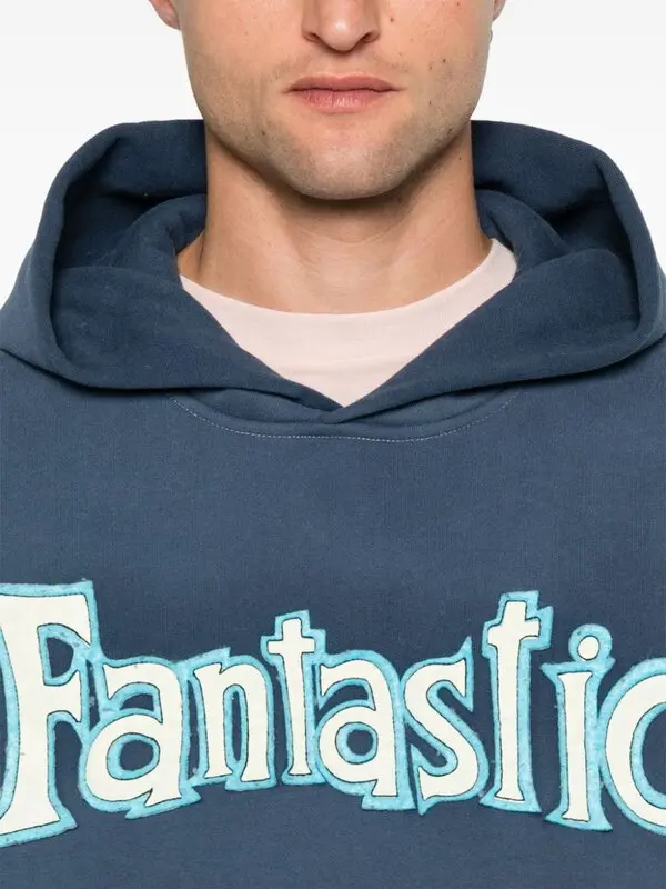 ERL Fantastic パーカー ダークブルー Erl Fantastic Hoodie - Blue | Editorialist