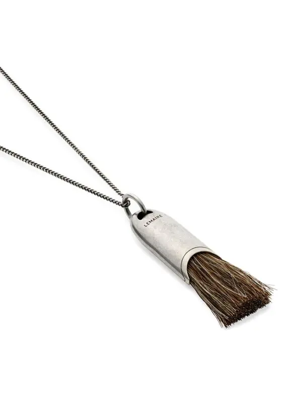 LEMAIRE Personal Brush Pendant Necklace - Silver