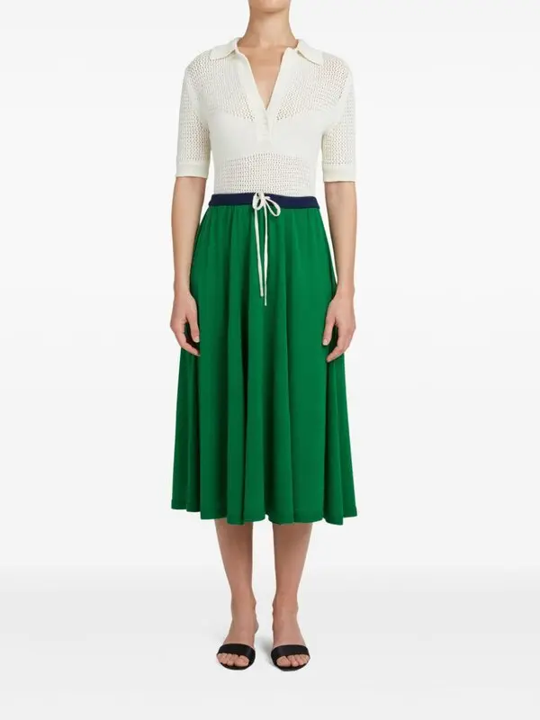 Cashmere In Love Knitted Circle Skirt - Green