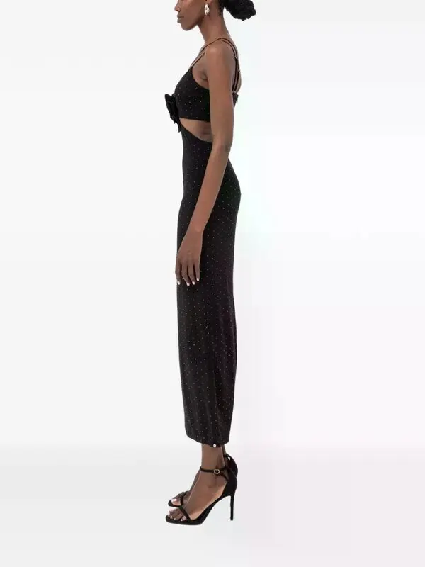 NISSA Floral-appliqué Maxi Dress
