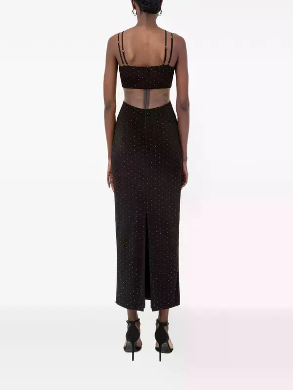 NISSA Floral-appliqué Maxi Dress