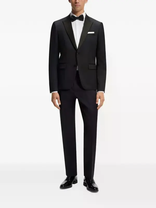 BOSS Slim-fit Tuxedo Jacket In Virgin-wool Serge