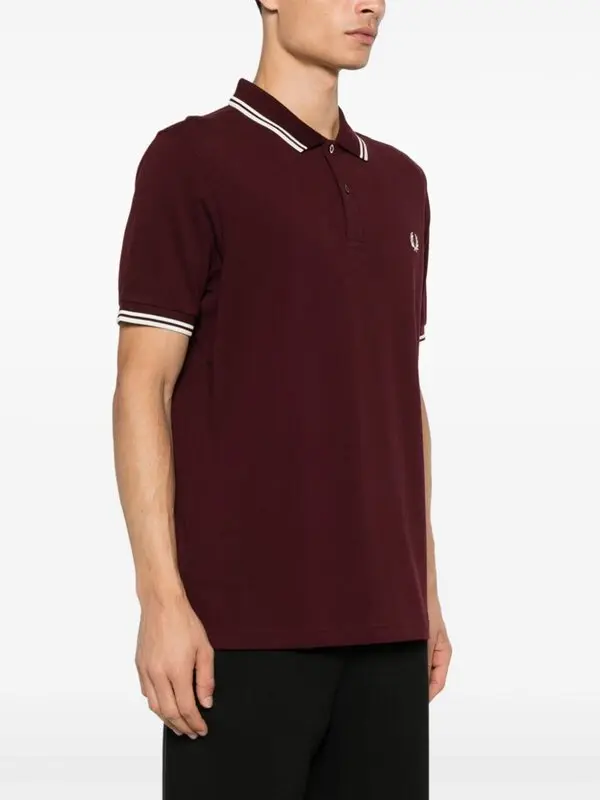 Comme Des Garçons X Fred Perry Logo-embroidered Polo Shirt - Red