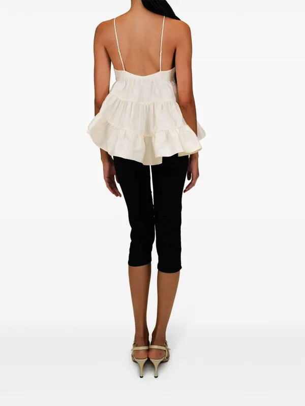 Azeeza Viola Taffeta Top - Neutrals