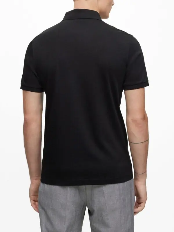 BOSS Short-sleeve Cotton Polo Shirt - Black