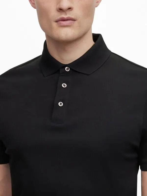 BOSS Short-sleeve Cotton Polo Shirt - Black