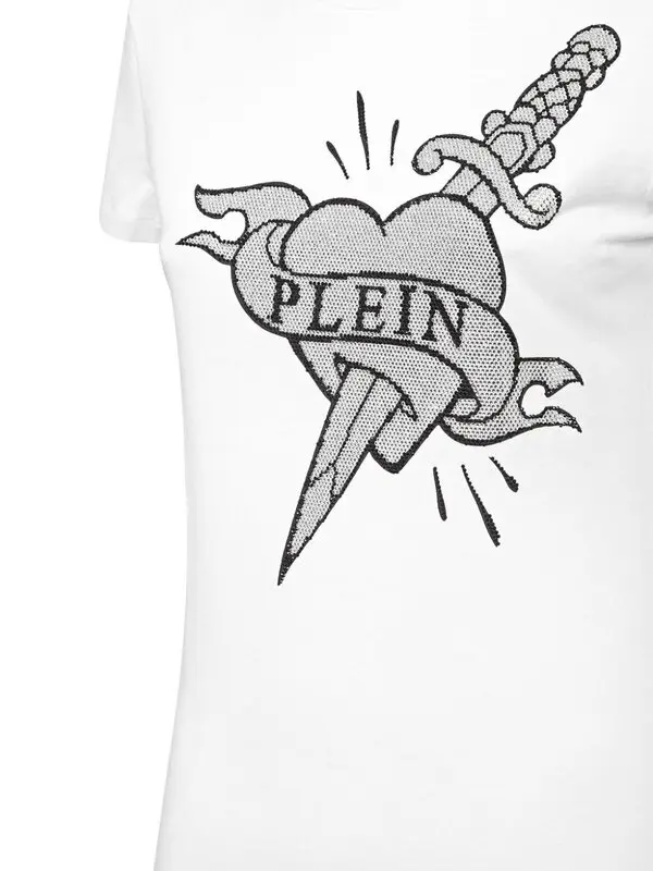 Philipp Plein Crystal-embellished T-shirt - White