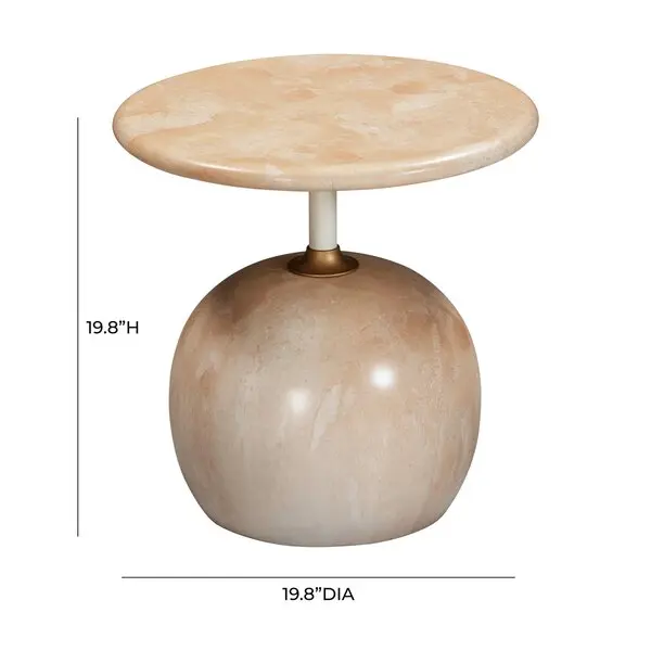 TOV FURNITURE Mire Faux Marble Side Table