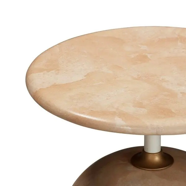 TOV FURNITURE Mire Faux Marble Side Table