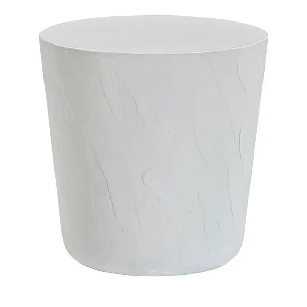 TOV FURNITURE Margot Faux Plaster Indoor / Outdoor Concrete Stool - Pastel Grey