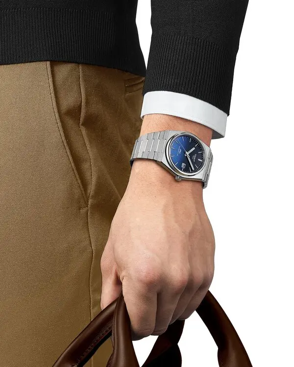TISSOT Powermatic 80 40mm Watch - Blue/silver