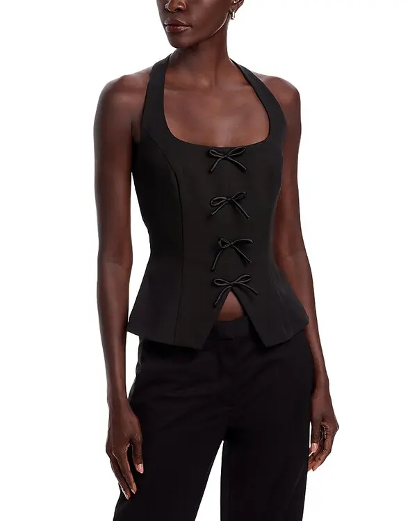 LUCY PARIS Vivienne Bow Halter Vest