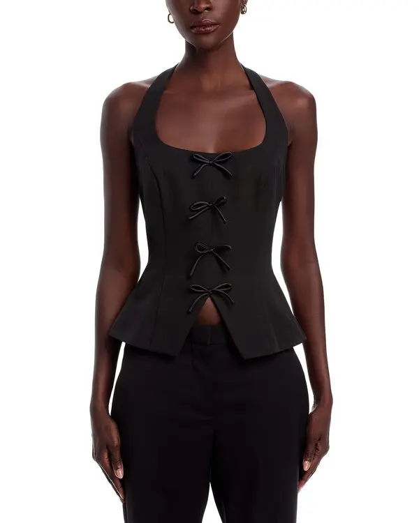 LUCY PARIS Vivienne Bow Halter Vest
