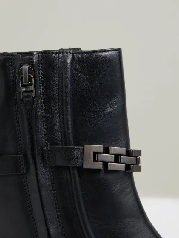 REISS Safia Chain Embellished Ankle Boots