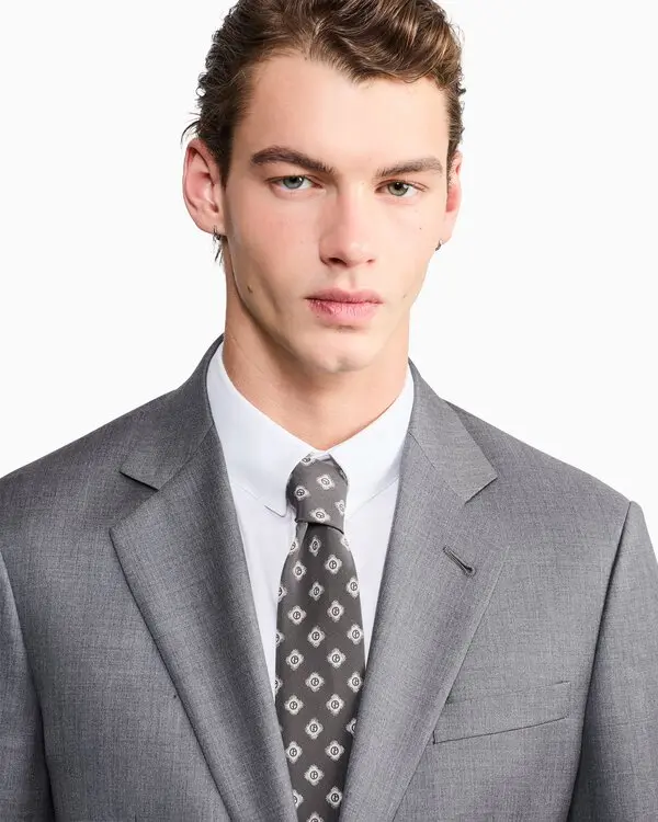 Giorgio Armani Single-breasted Soho Line Suit In Virgin Wool And Cashmere - Beige