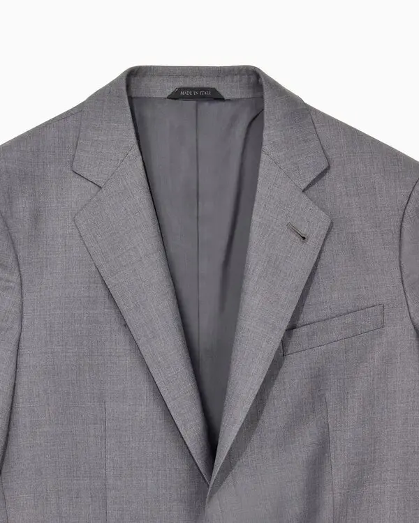 Giorgio Armani Single-breasted Soho Line Suit In Virgin Wool And Cashmere - Beige