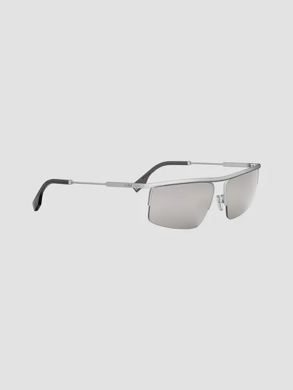 Fendi Travel 60mm Geometric Sunglasses - Silver Palladium