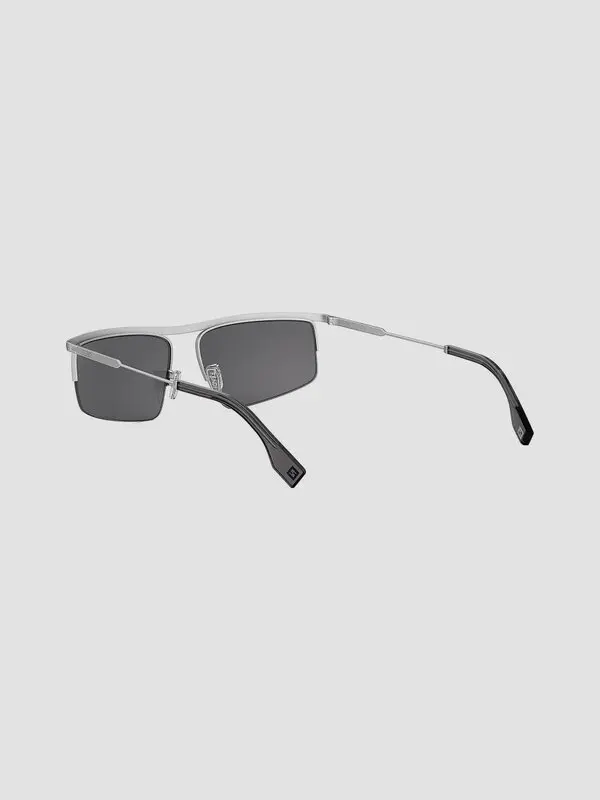 Fendi Travel 60mm Geometric Sunglasses - Silver Palladium