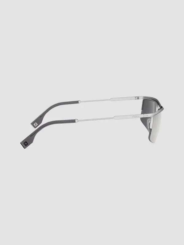 Fendi Travel 60mm Geometric Sunglasses - Silver Palladium