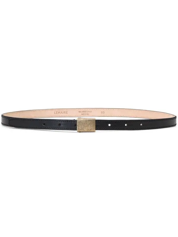Lemaire Clip-Fastening Leather Belt - Black | Editorialist