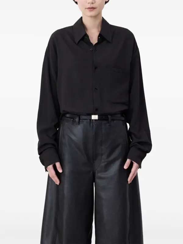 Lemaire Clip-Fastening Leather Belt - Black | Editorialist