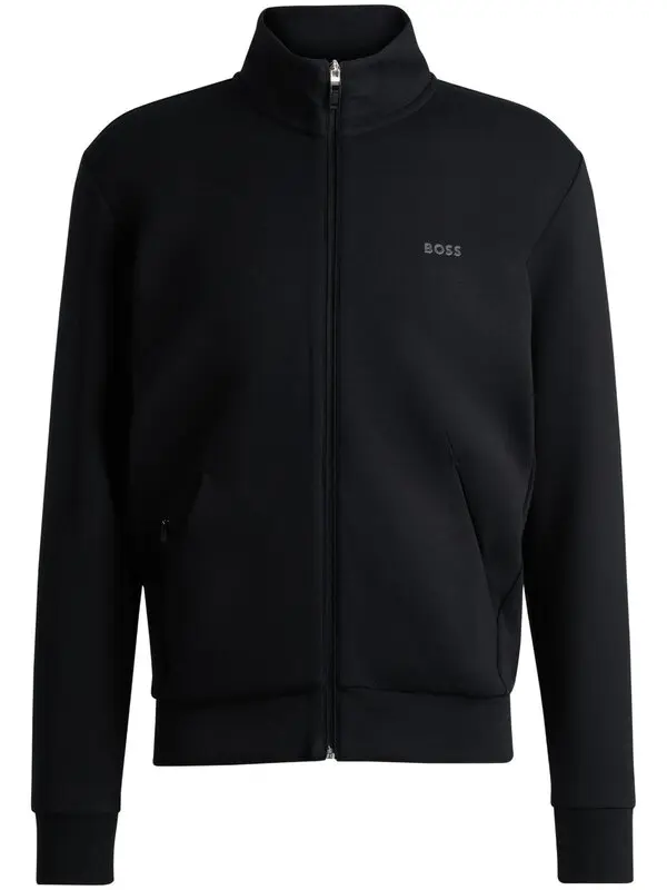 BOSS Logo-print Zip-up Sweatshirt