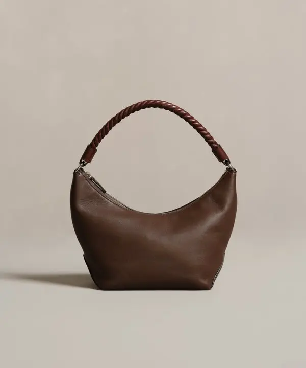 Jenni Kayne Crescent Shoulder Bag - Multicolor,chocolate