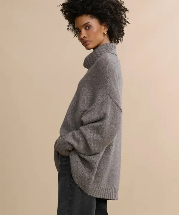 Jenni Kayne Cashmere Porter Turtleneck Top - Multicolor,shadow