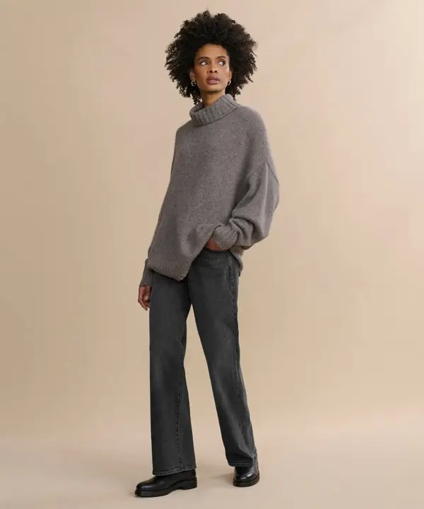 Jenni Kayne Cashmere Porter Turtleneck Top - Multicolor,shadow