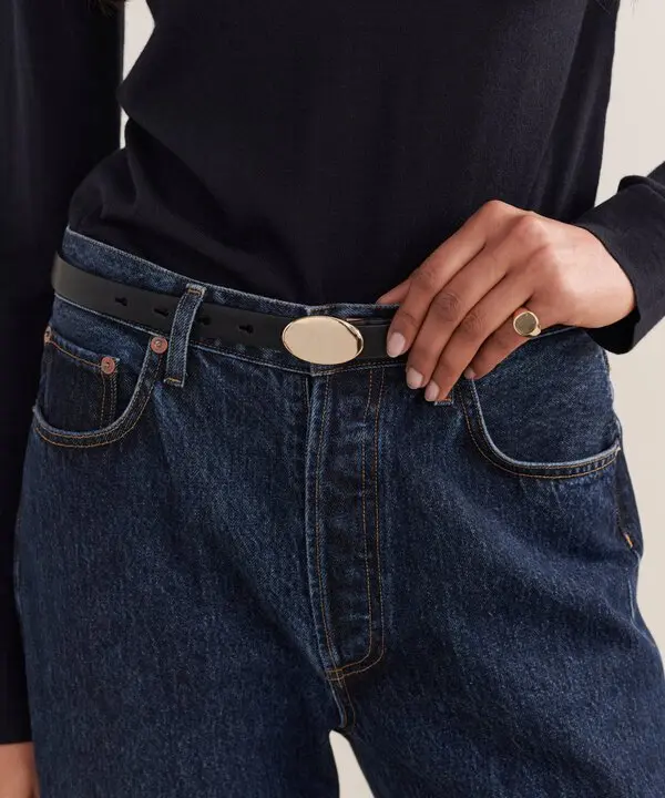 Jenni Kayne Leather Audrey Belt - Black