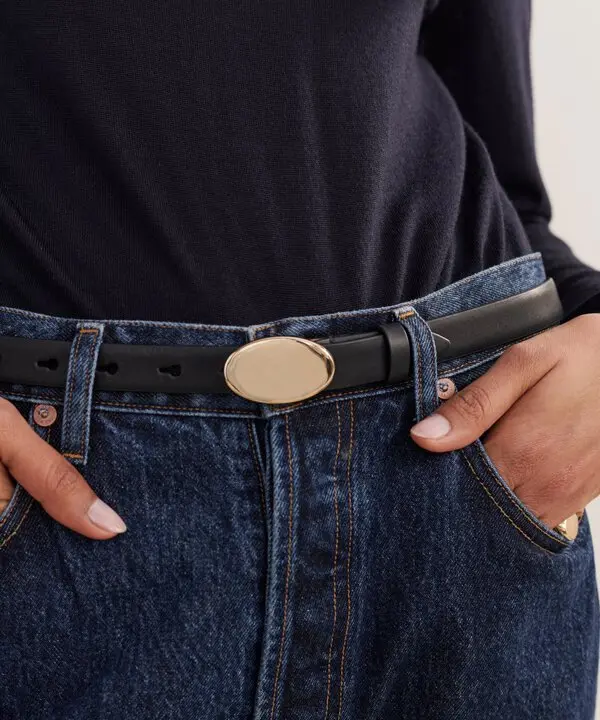 Jenni Kayne Leather Audrey Belt - Black