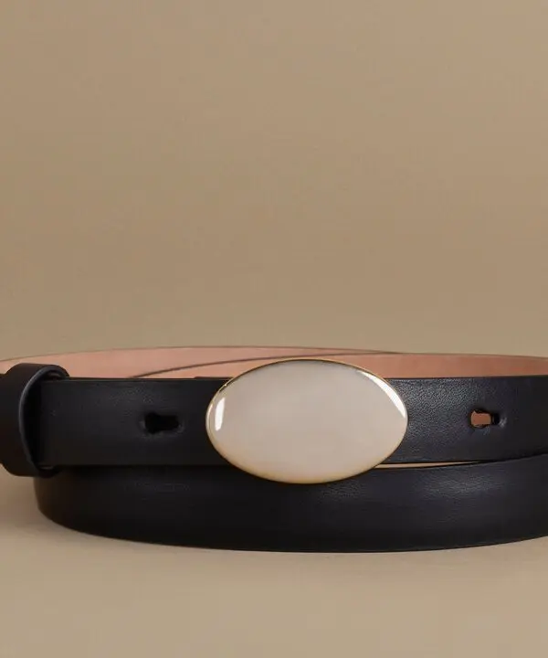 Jenni Kayne Leather Audrey Belt - Black