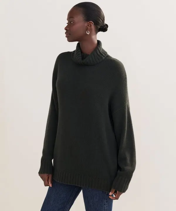 Jenni Kayne Cashmere Porter Turtleneck Top - Multicolor,forest Plaid