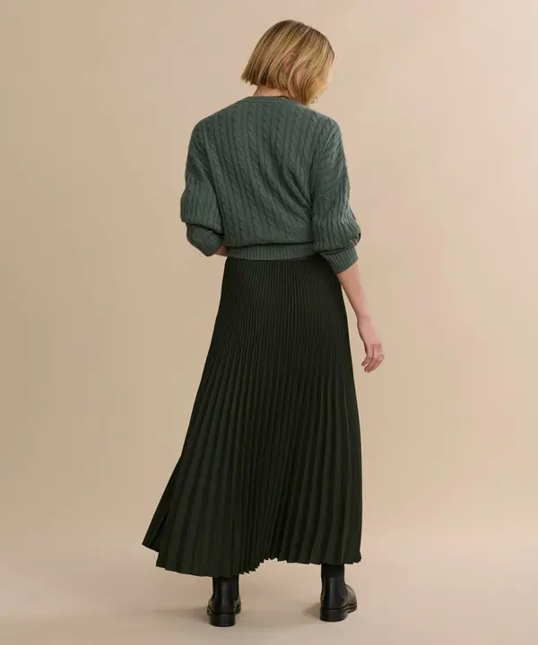Jenni Kayne Pleated Skirt - Multicolor,forest Plaid