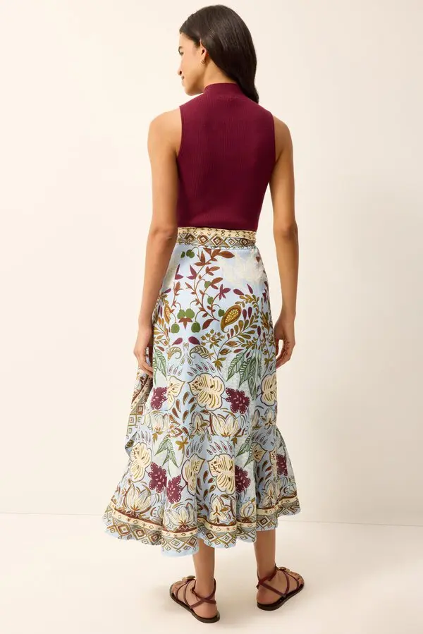 MARIE OLIVER Mazie Sleeveless Mock Neck Ribbed Knit Top - Potion