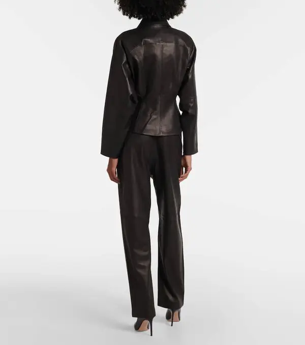 THE SEI Leather Jacket - Black