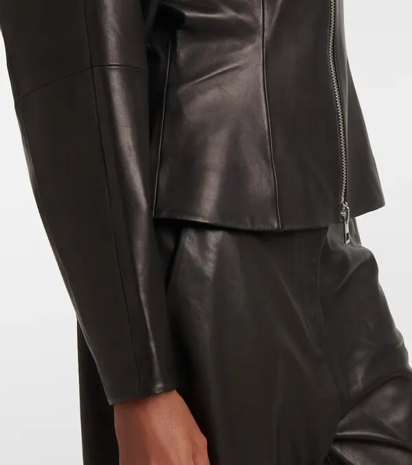 THE SEI Leather Jacket - Black
