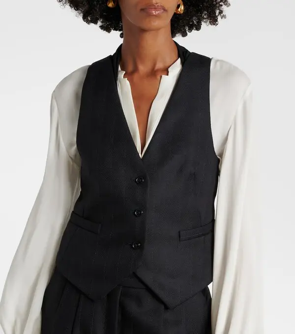 Dorothee Schumacher Pinstripe Wool Vest
